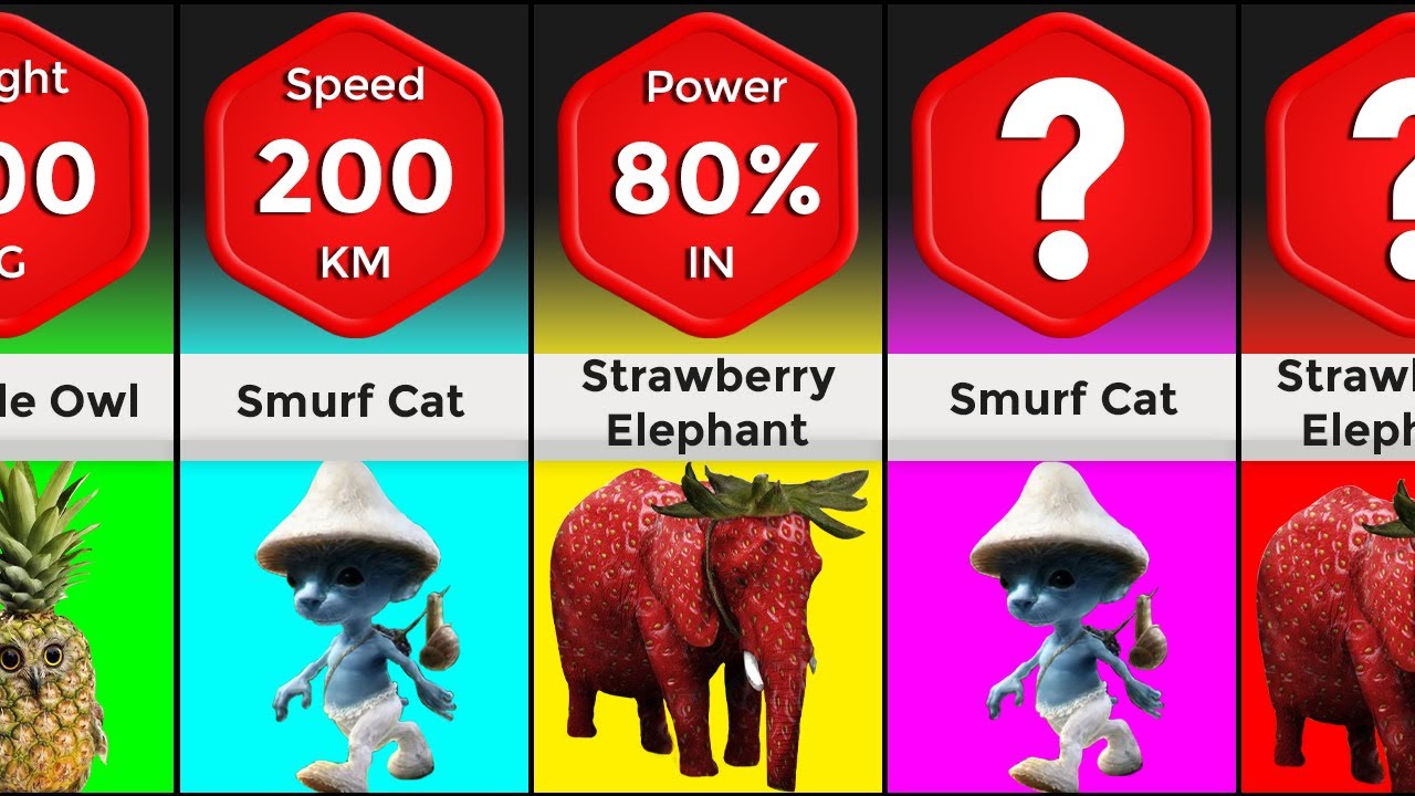 Smurf cat vs Strawberry elephant vs Pineapple owl (Epic Rap Battle)‼ ...