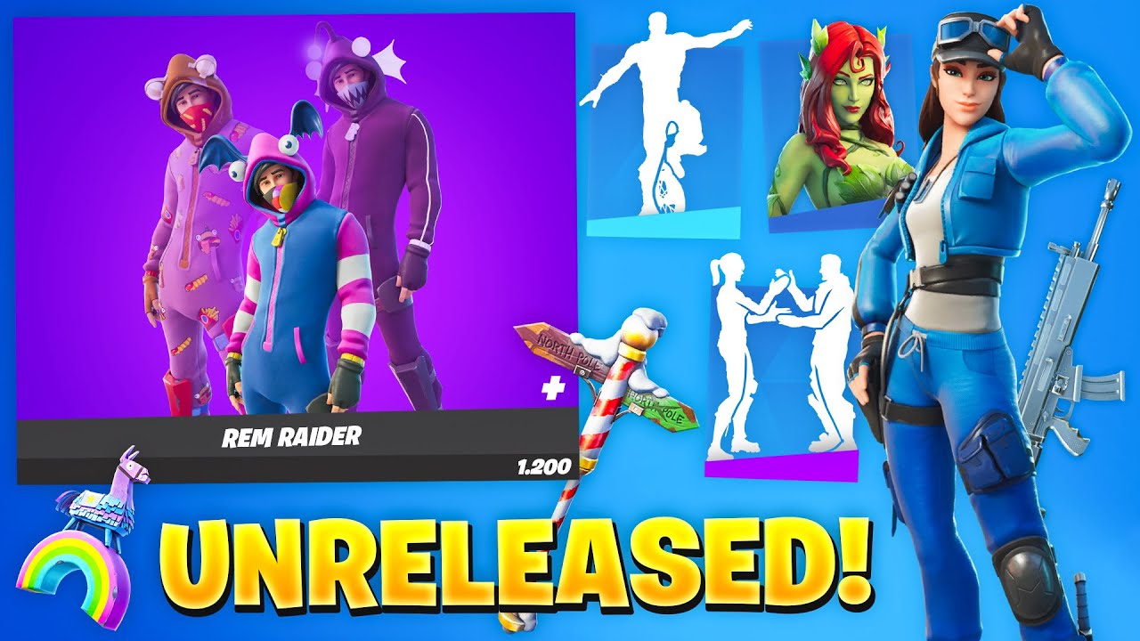 ALL FORTNITE UNRELEASED & FORGOTTEN ITEMS!! (PS5 Skin, Dark Skully ...