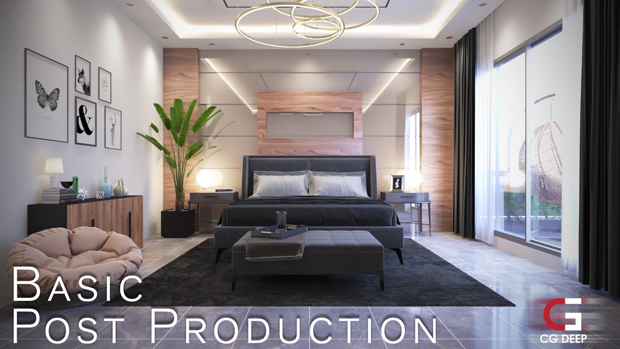 Basic Post Production Interior Bedroom In Photoshop Tutorials ...