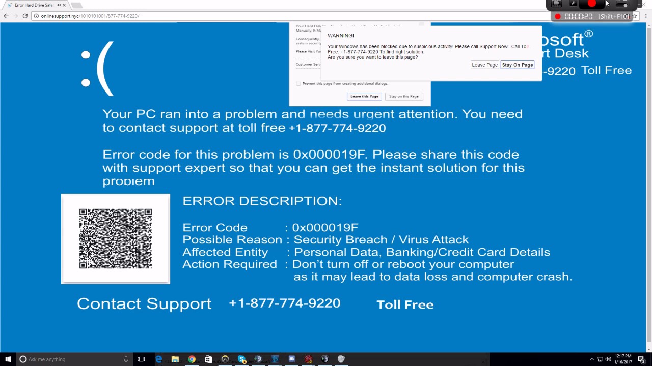 critical alert from microsoft - YouTube