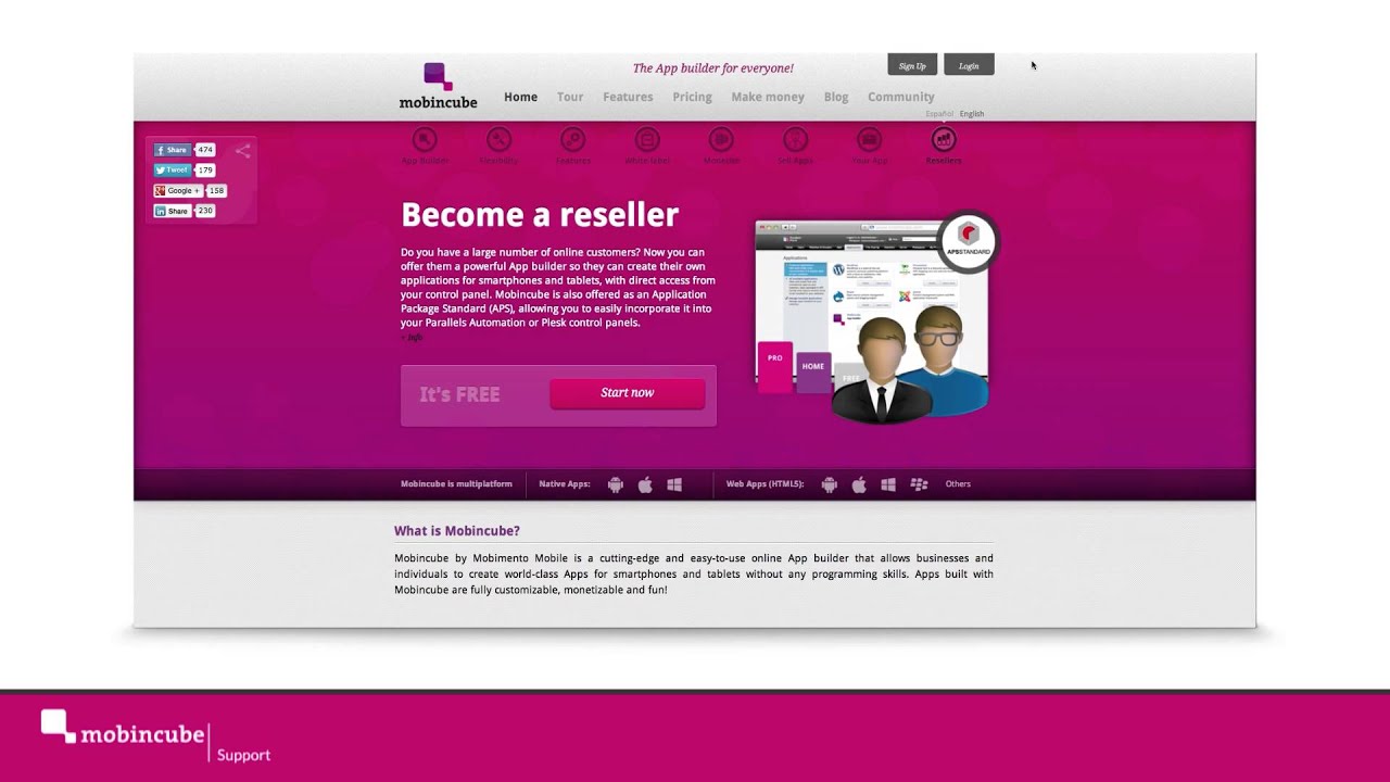 1- Login/Create and App with Mobincube - YouTube