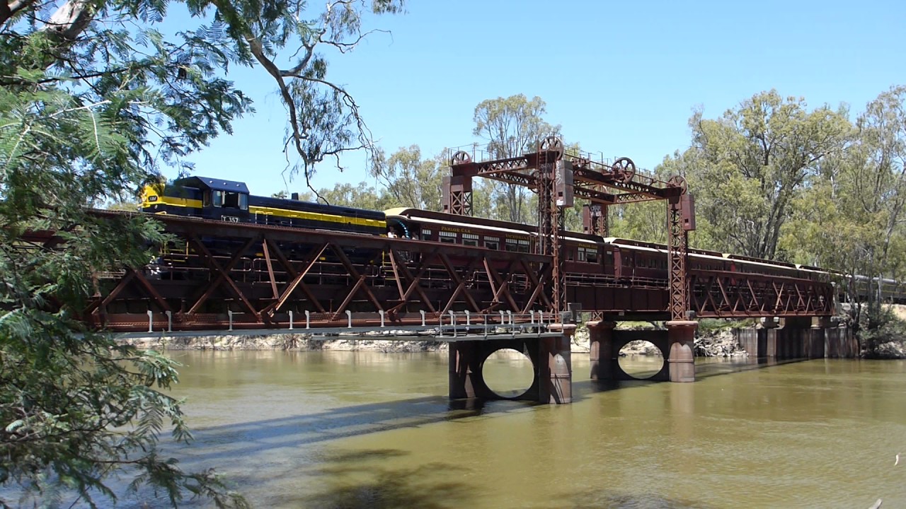 Diesel locomotives T 357 and B 74 haul the heritage train over the ...