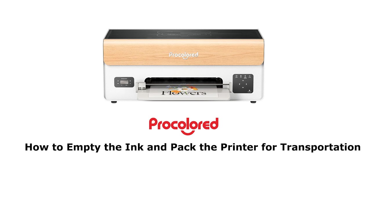 How to Empty the Ink and Pack the Printer for Transportation - YouTube