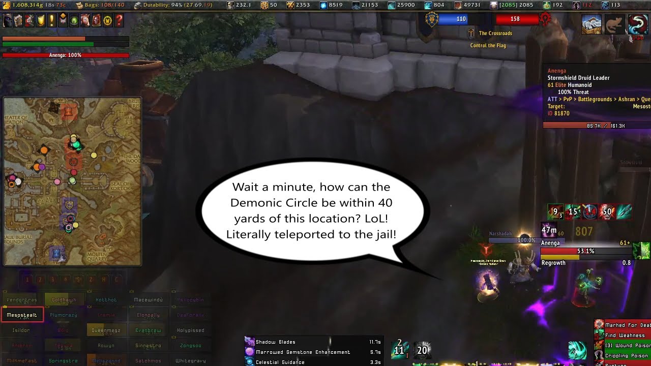 I thought you had to be within 40 Yards of the Demonic Circle? | Ashran ...