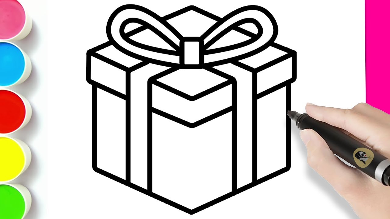 How to Draw a Gift Box - Easy Drawings for Beginners - YouTube