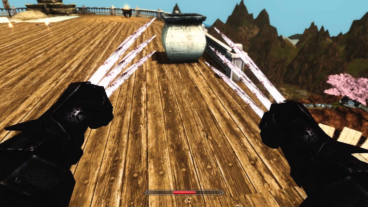 wolverine claws in Skyrim - YouTube
