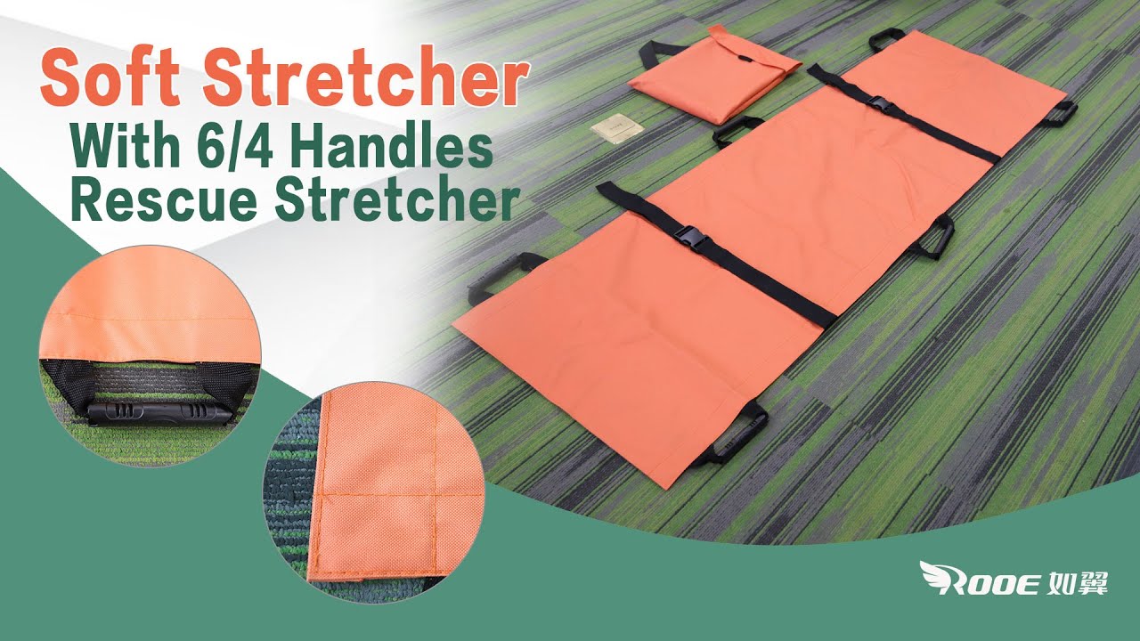 Patient Soft Stretcher | 4/6 Handles Orange Soft Stretcher with Carry ...