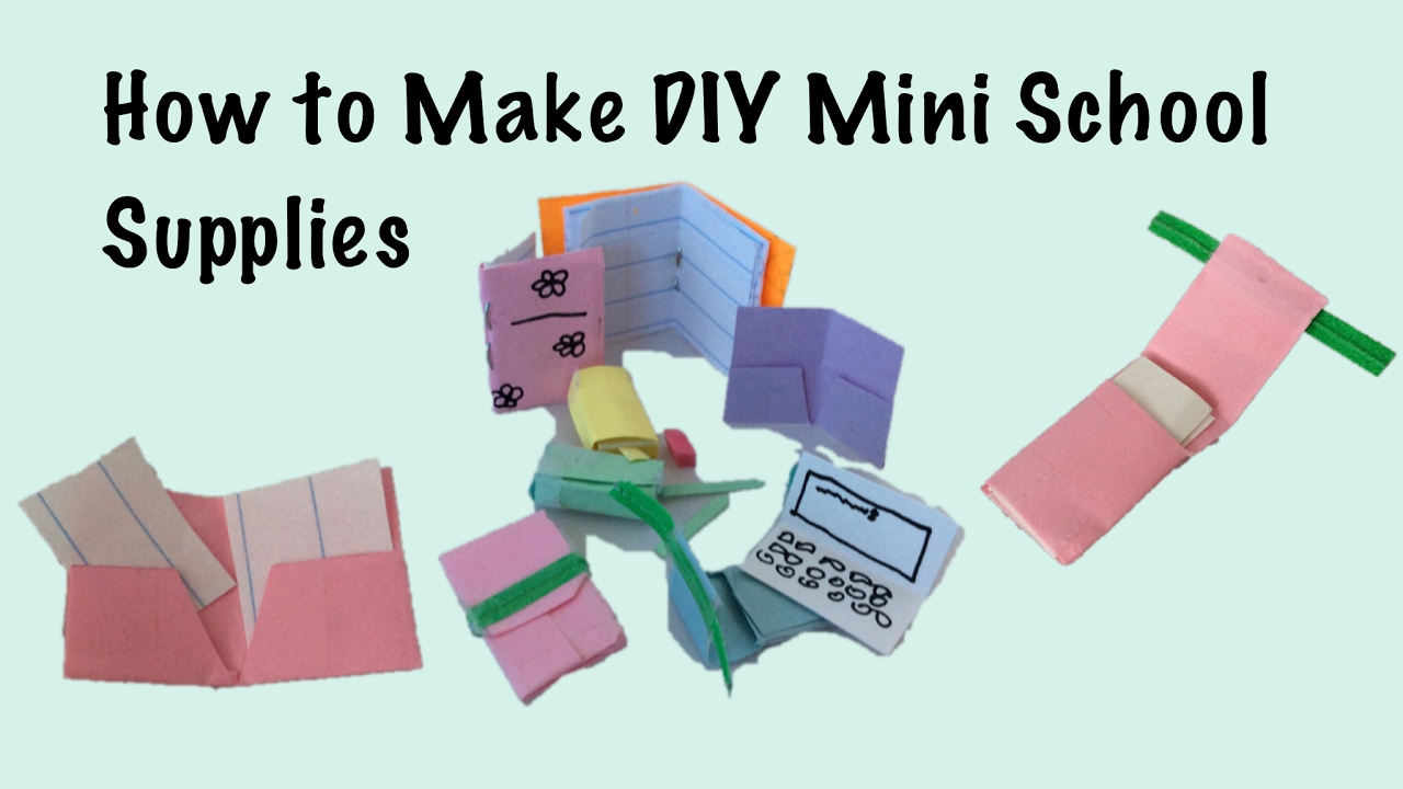 How to Make DIY Mini School Supplies (Notebook, Folder, Pencil Box ...