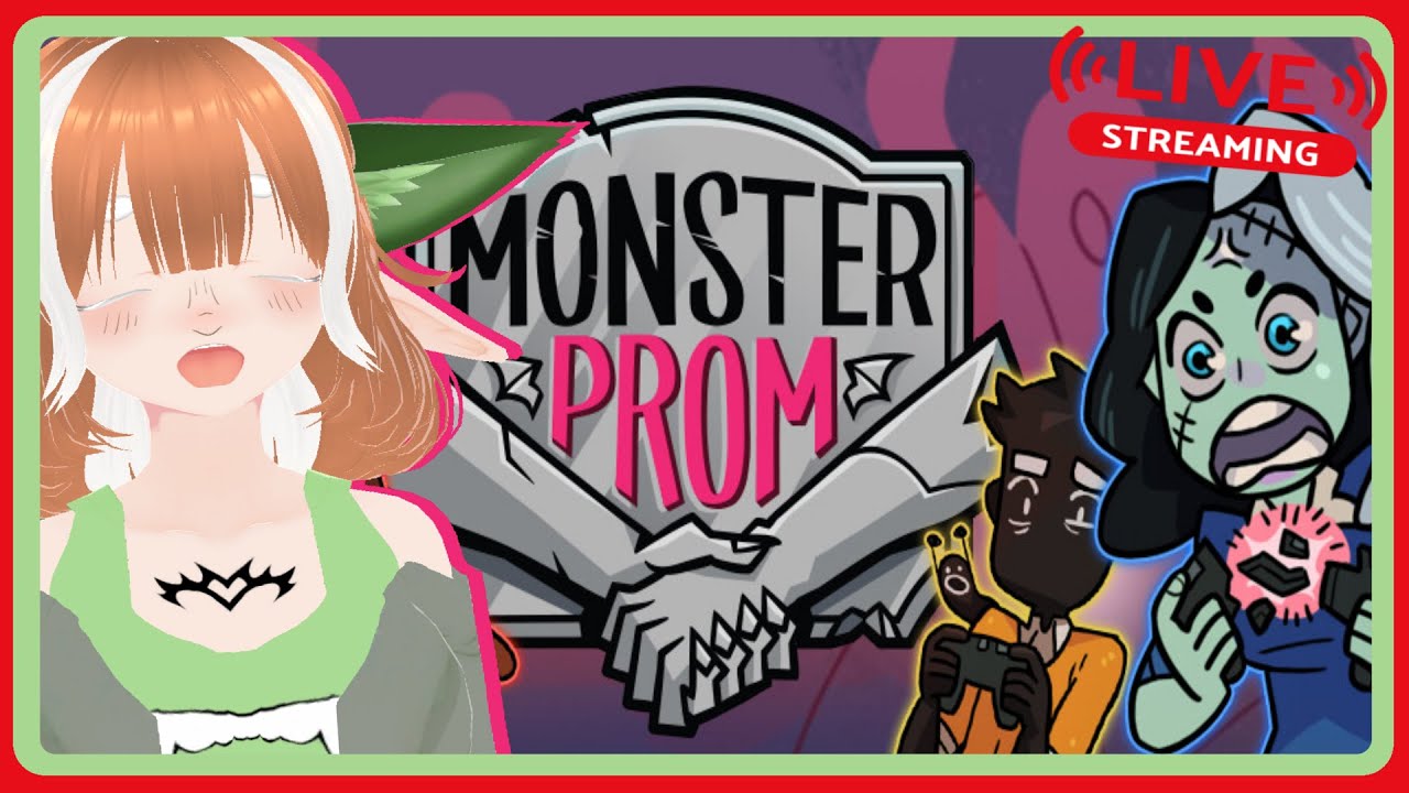 Who will i go to prom with?!?!🔴bat vtuber plays Monster Prom for the ...