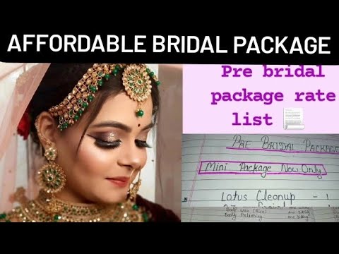 Pre bridal package rate list 📃|| Affordable bridal package list 📃 ...