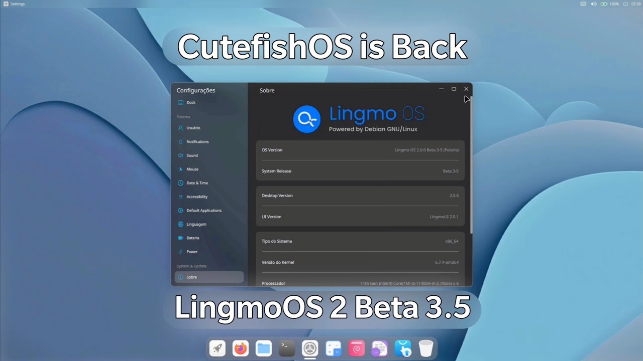 Mostrando o LingmoOS 2 Beta 3.5 - YouTube