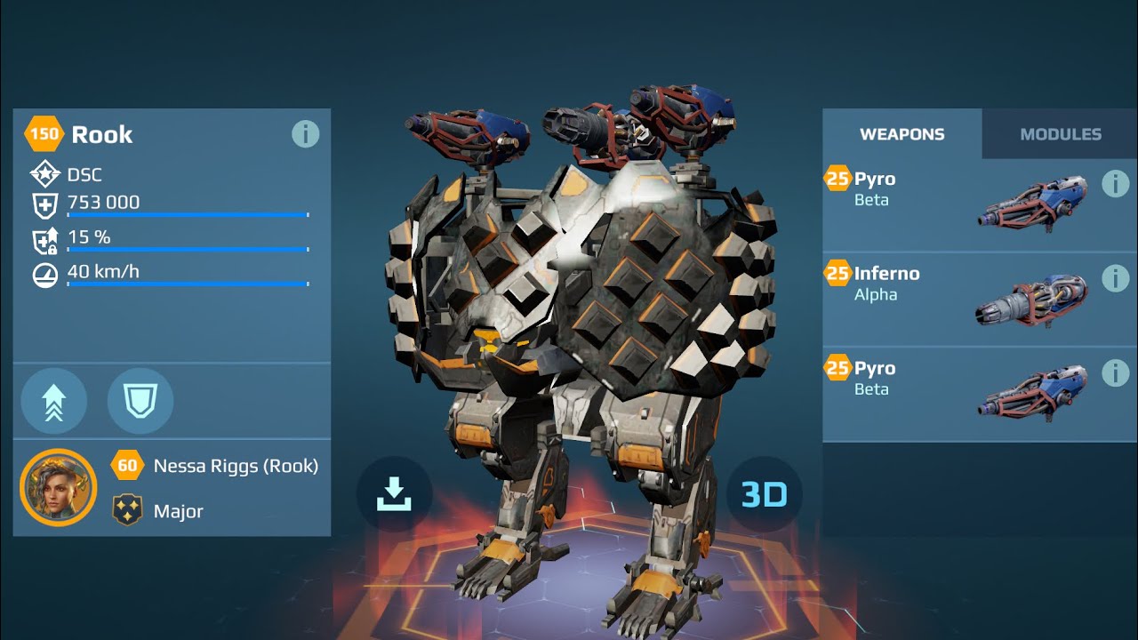 War robots insane flame rook gameplay! - YouTube