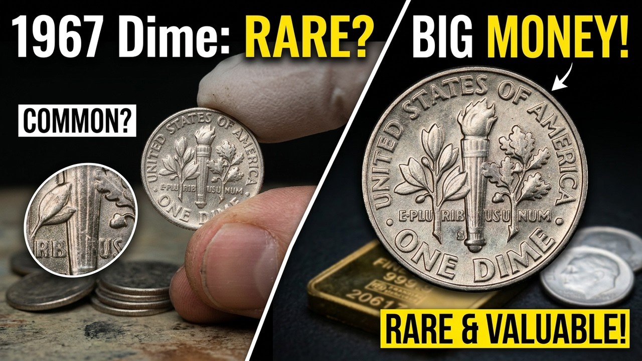 Rare 1967 Dime Worth BIG Money? Check Your Coins Now! - YouTube