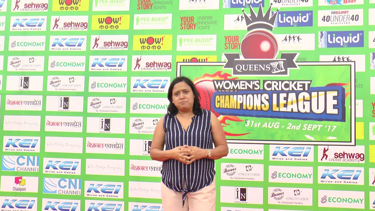 Papiya Banerjee Supports QueensXi - Women Cricket League 2017 - Beti ...