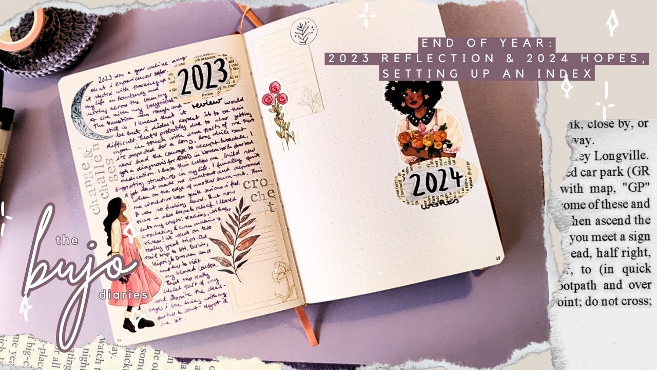 The Bujo Diaries Vol. 5 | ️ 2023 reflections and 2024 wishes and adding ...