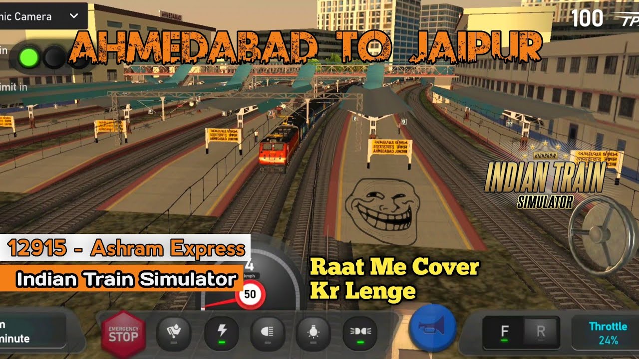 12915- Ahemedbad To Jaipur Ashram Express| Indian Train Simulator 24 ...