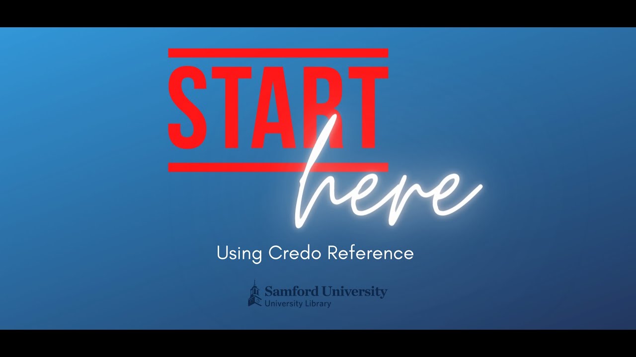 Using Credo Reference - YouTube