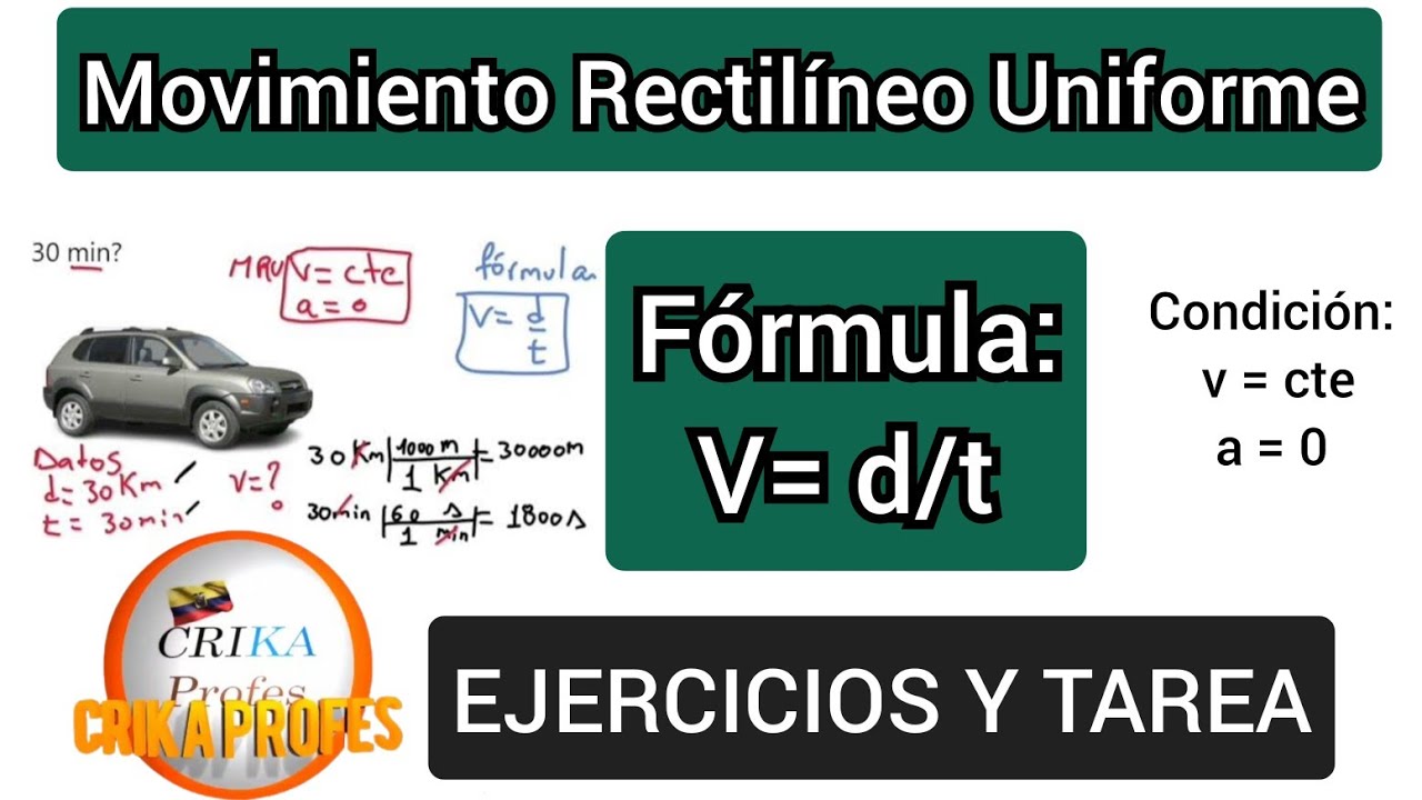 MRU Ejercicios y tarea - clase 2 #mru - YouTube