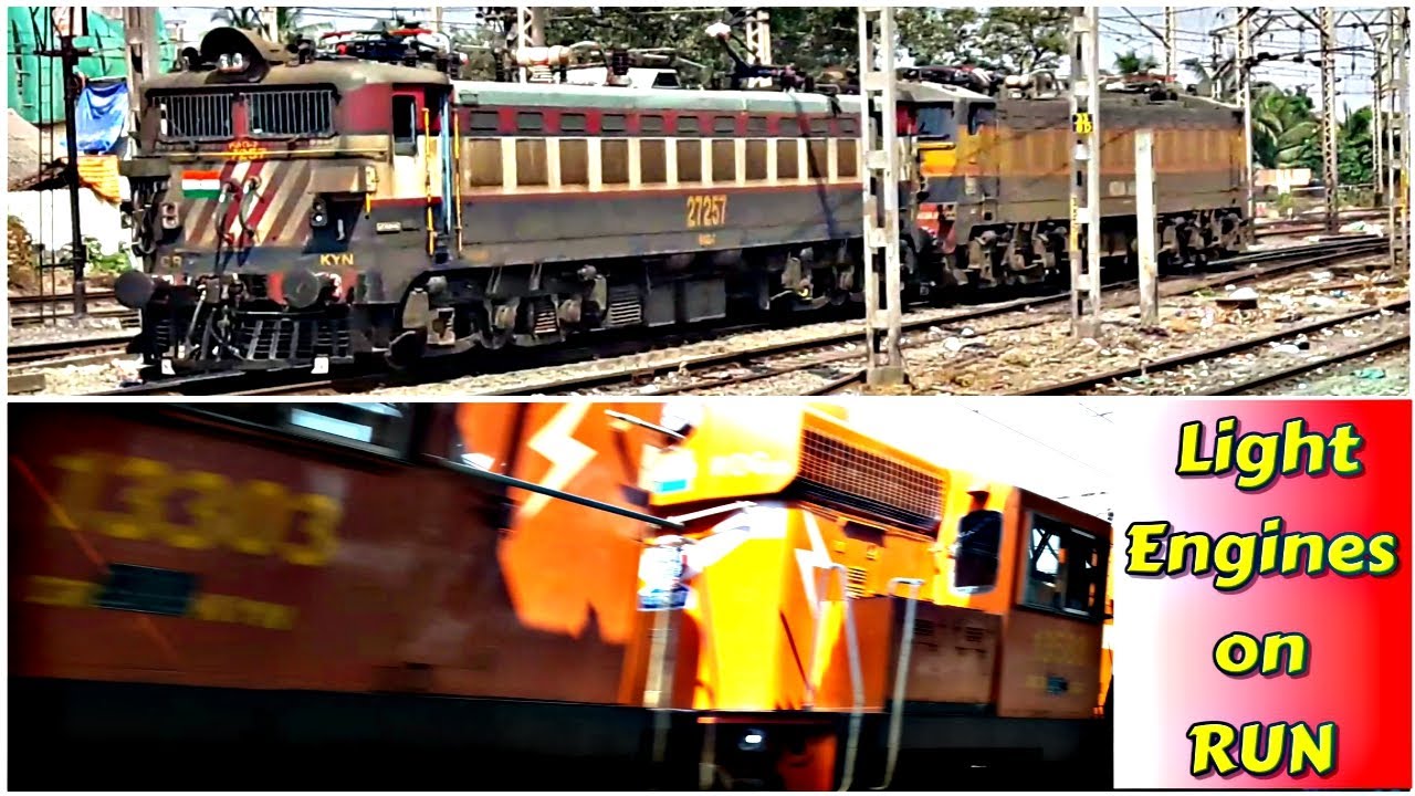 DIESEL+ELECTRIC LIGHT ENGINES on Run | Mumbai Railways - YouTube