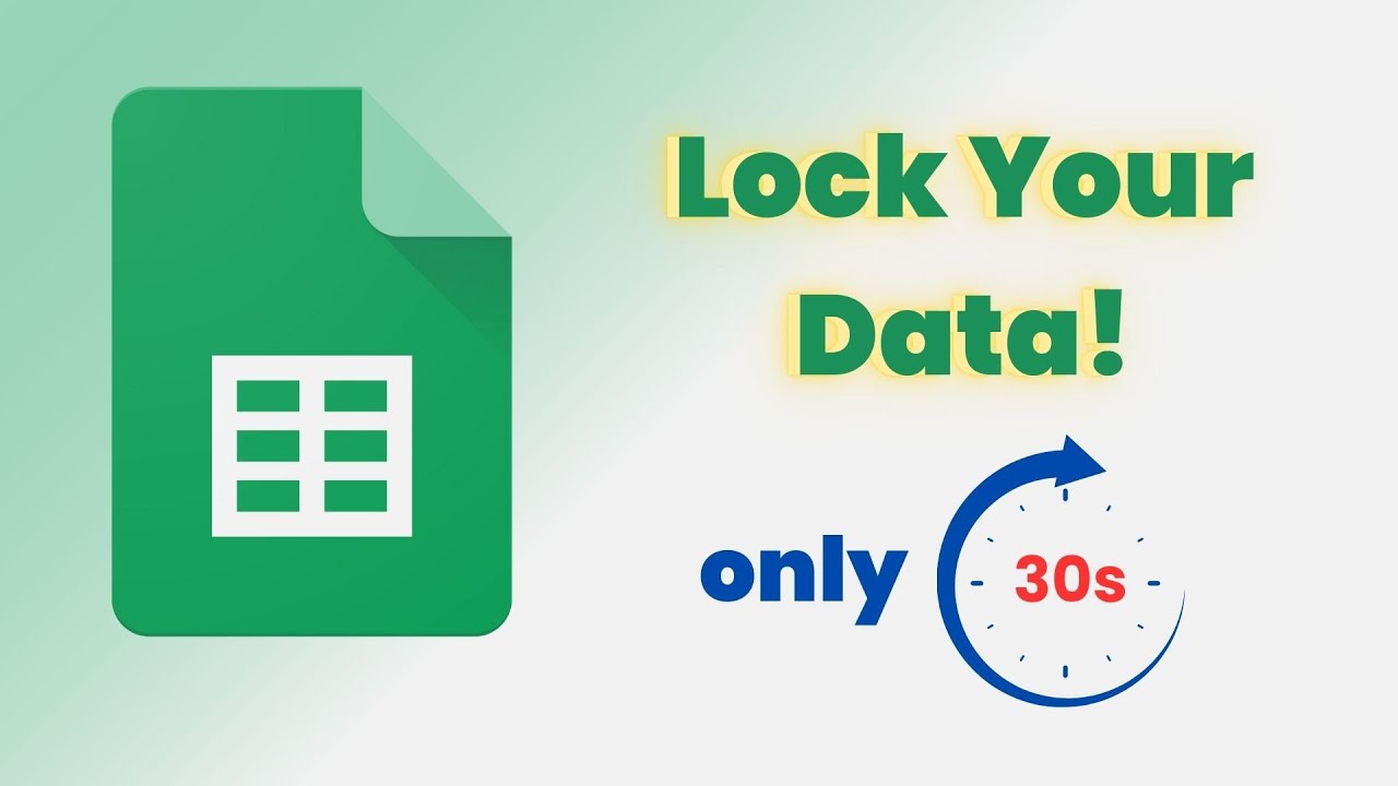 How to Lock & Protect Cells in Google Sheets (Full Tutorial) - YouTube