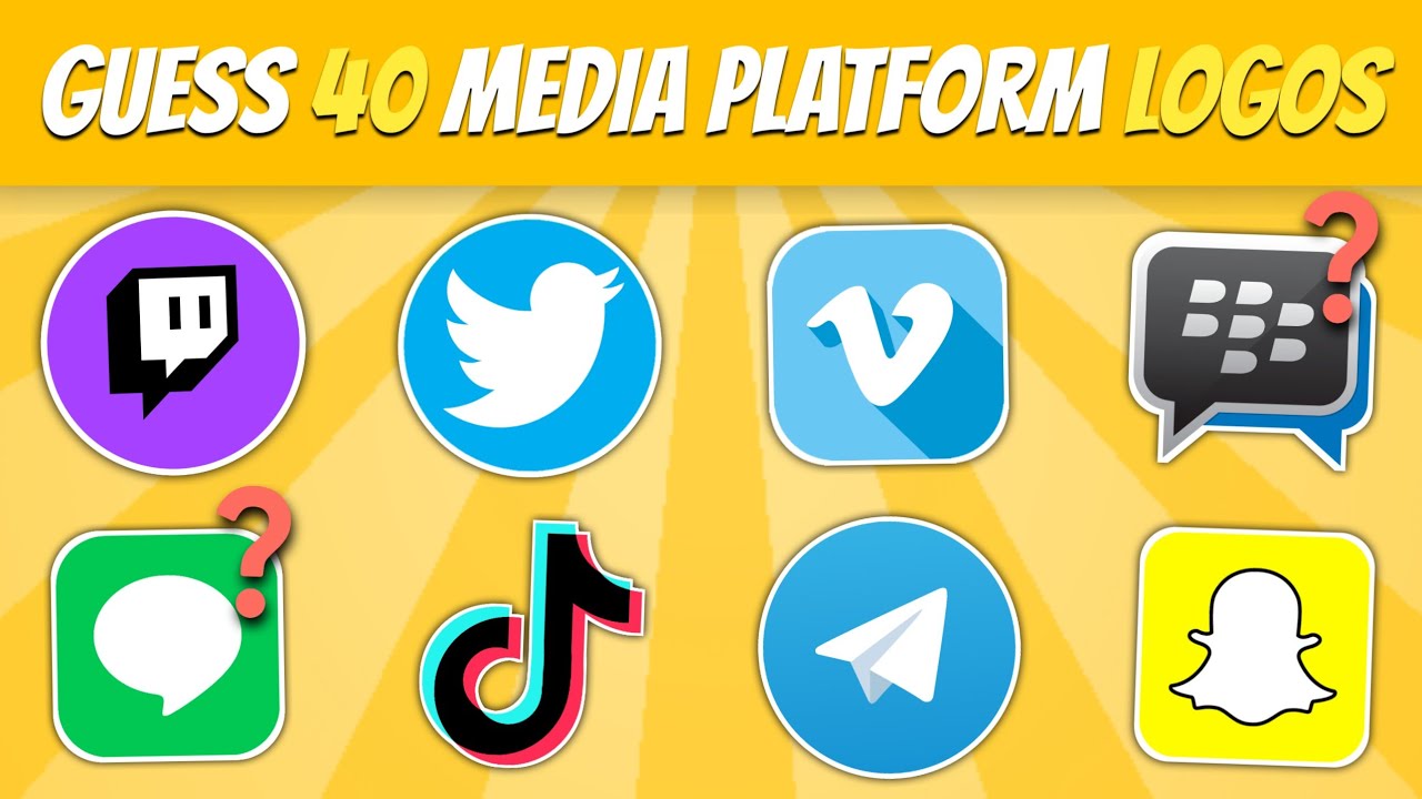 Guess 40 Social Media Platform Logos | Logo Quizz - YouTube