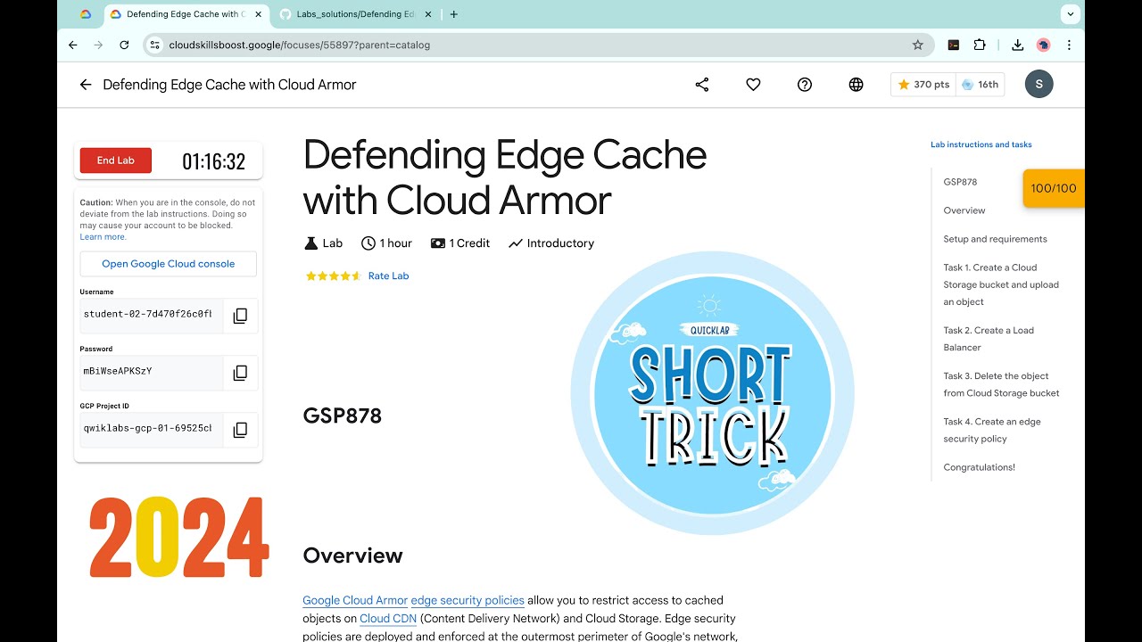 Defending Edge Cache with Cloud Armor || #qwiklabs || #GSP878 || [With Explanation🗣️] - YouTube