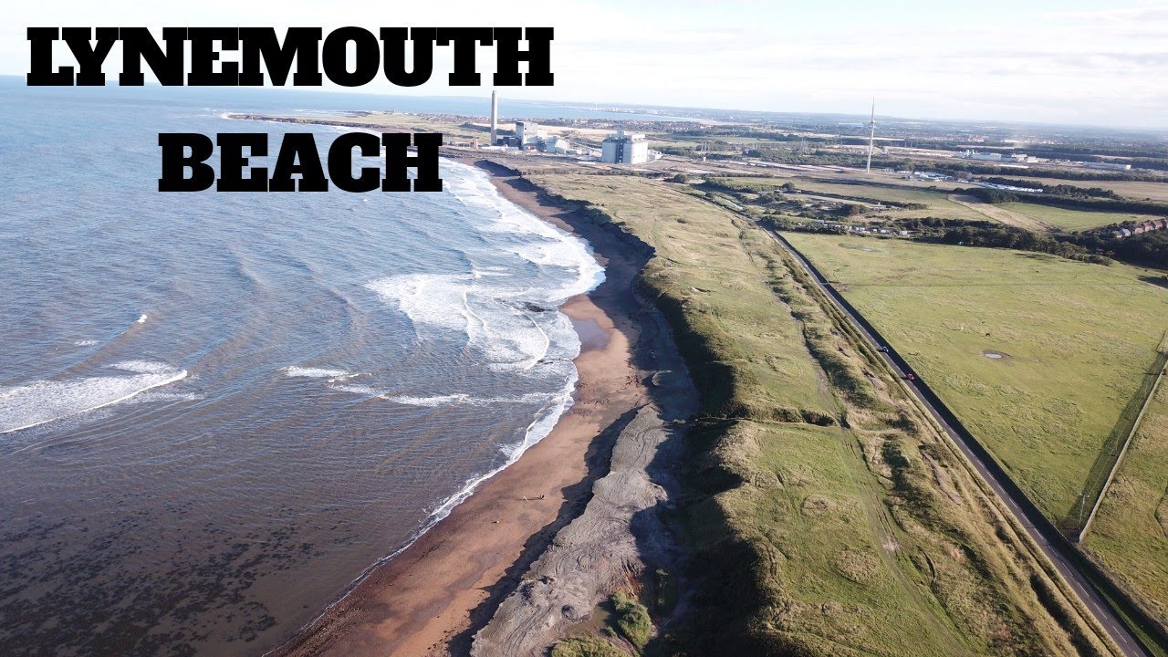 LYNEMOUTH BEACH FROM THE SKY 2020 - YouTube