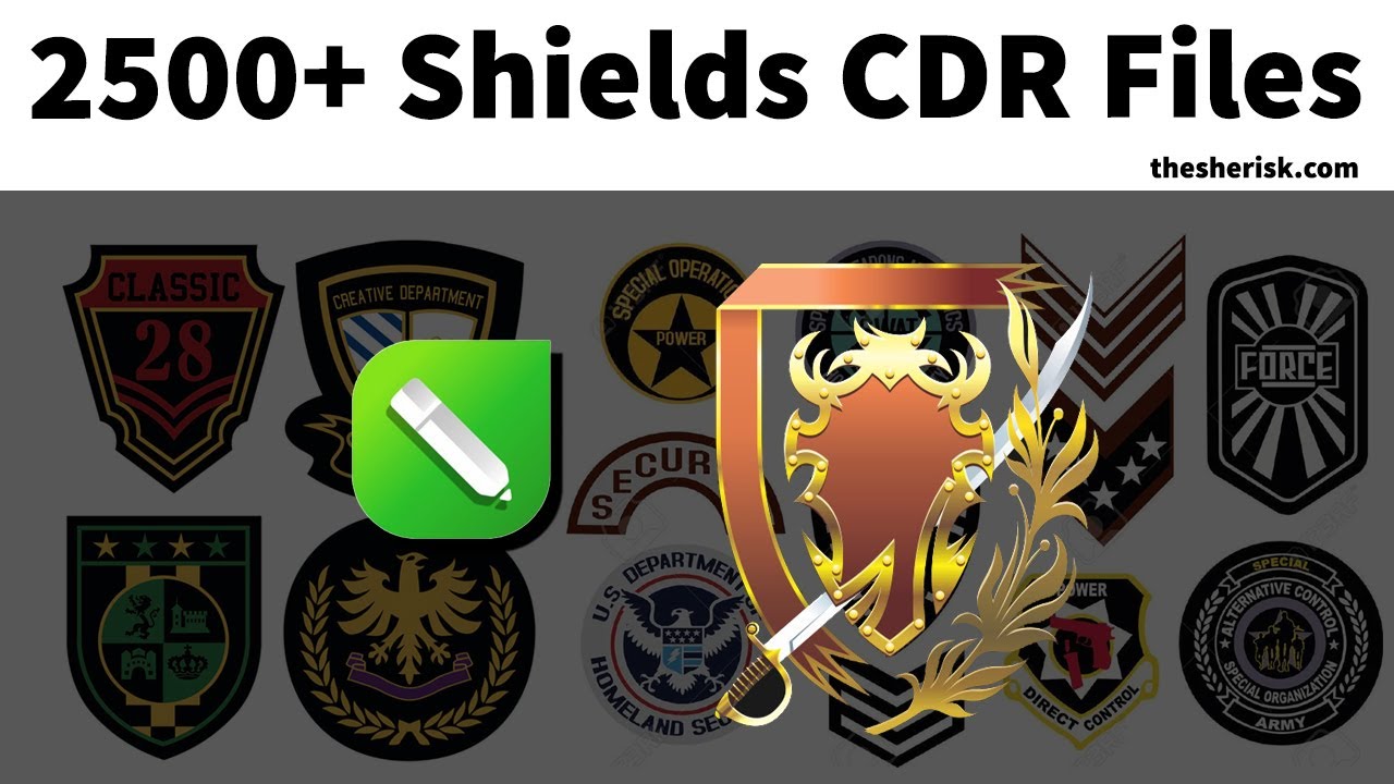 2500+ Shields Logo Templates Download In CDR Files |Sheri Sk| - YouTube
