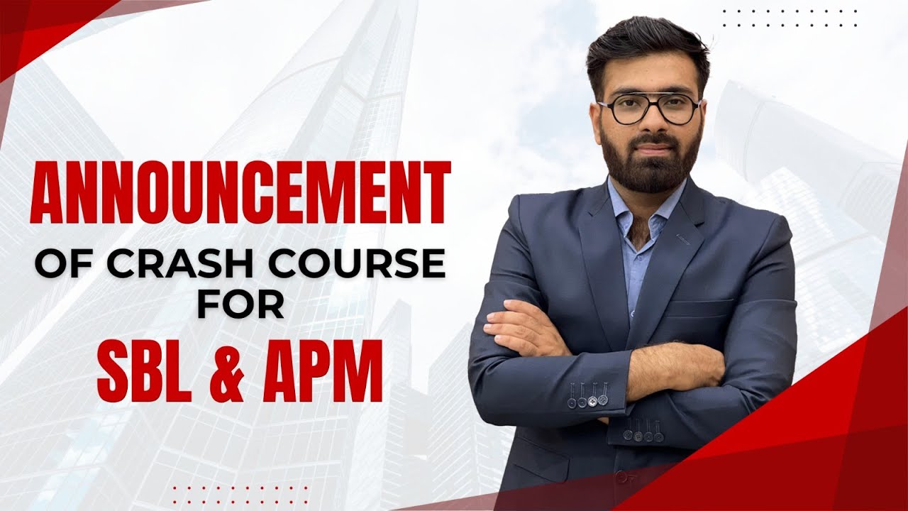 🚨 Exciting Announcement! 🚨 SBL & APM Crash Course Are available 🎯 - YouTube