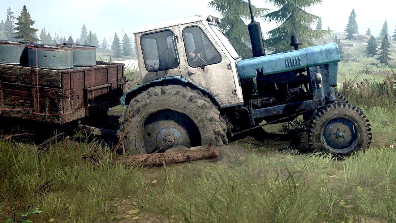 MudRunner - B 6A Tractor + Trailer on The Valley Map - YouTube