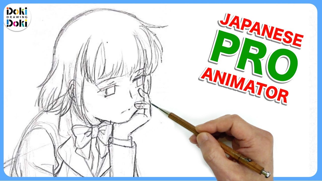 Pro Animator Sketches Anime Girl in Classroom - YouTube