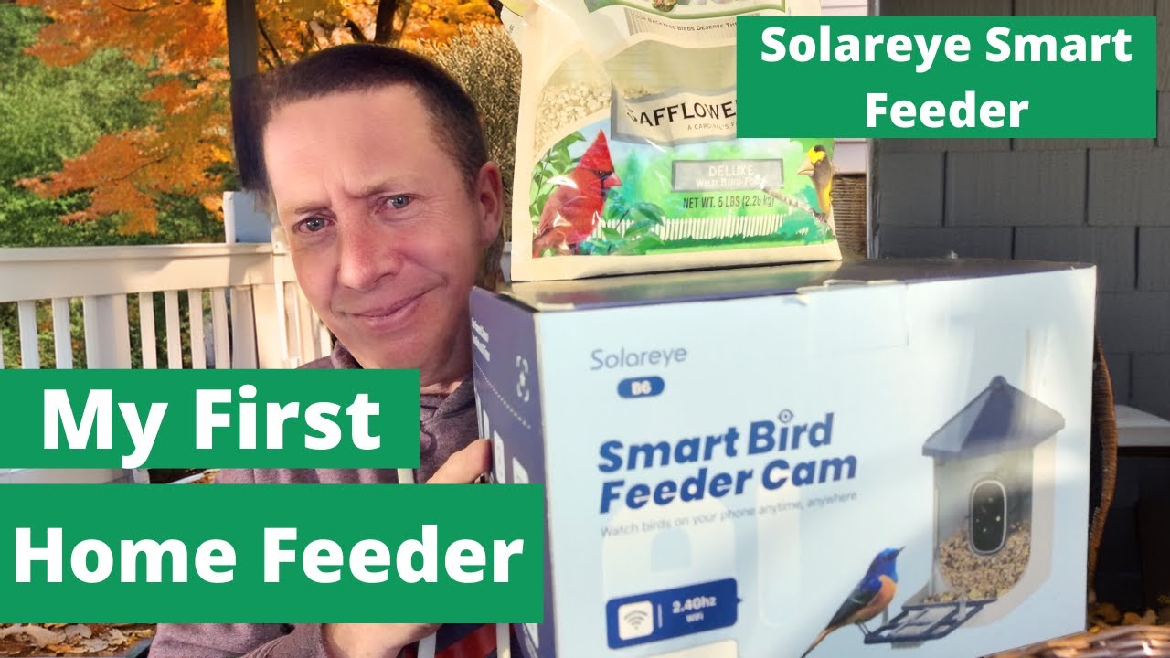 Solareye B6 Smart Feeder Review | My First Home Feeder Setup - YouTube