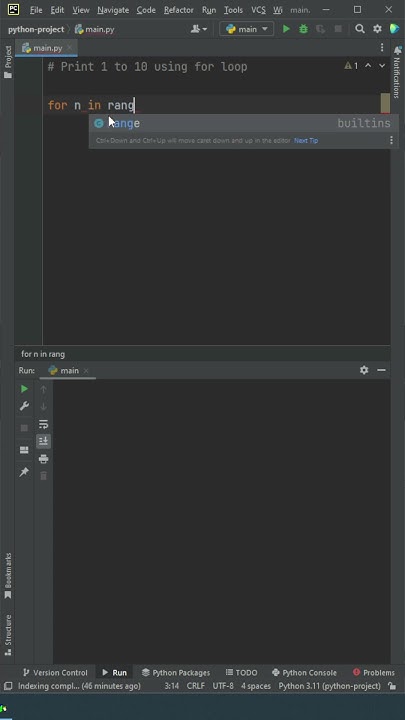 Python Program To Print 1 to 10 Using Pycharm | print numbers from 1 to 100 in python #python # ...