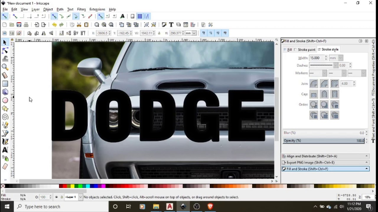 How to do Photographic Text Effect in Inkscape? - YouTube