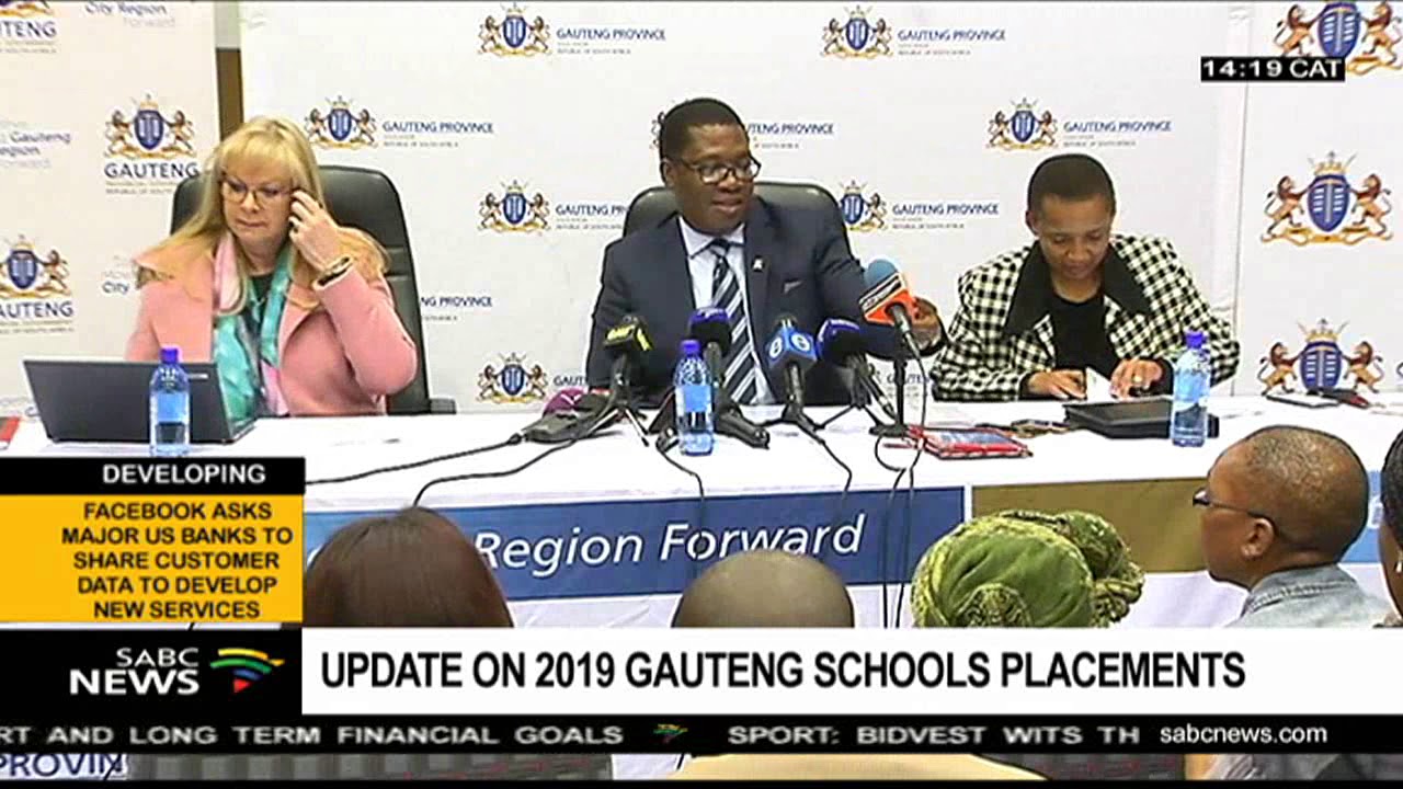 Update on 2019 Gauteng schools placements - YouTube