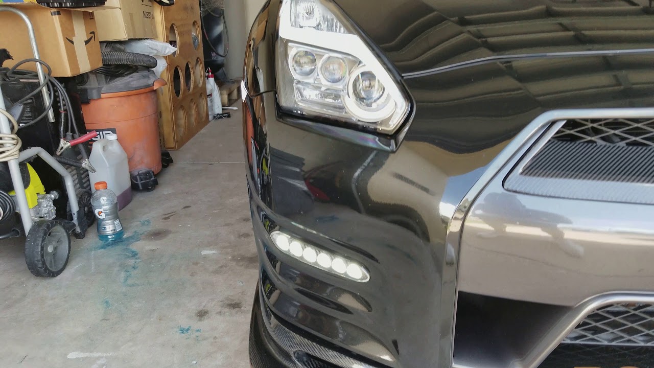 Nissan Gtr.. Just finished my custom DRL - YouTube