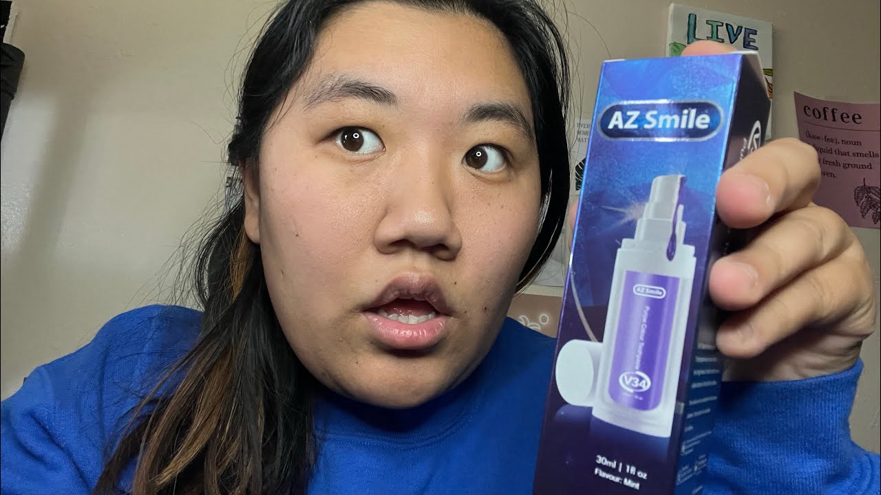 Viral Tik Tok hi smile review | Az smile purple tooth serum - YouTube