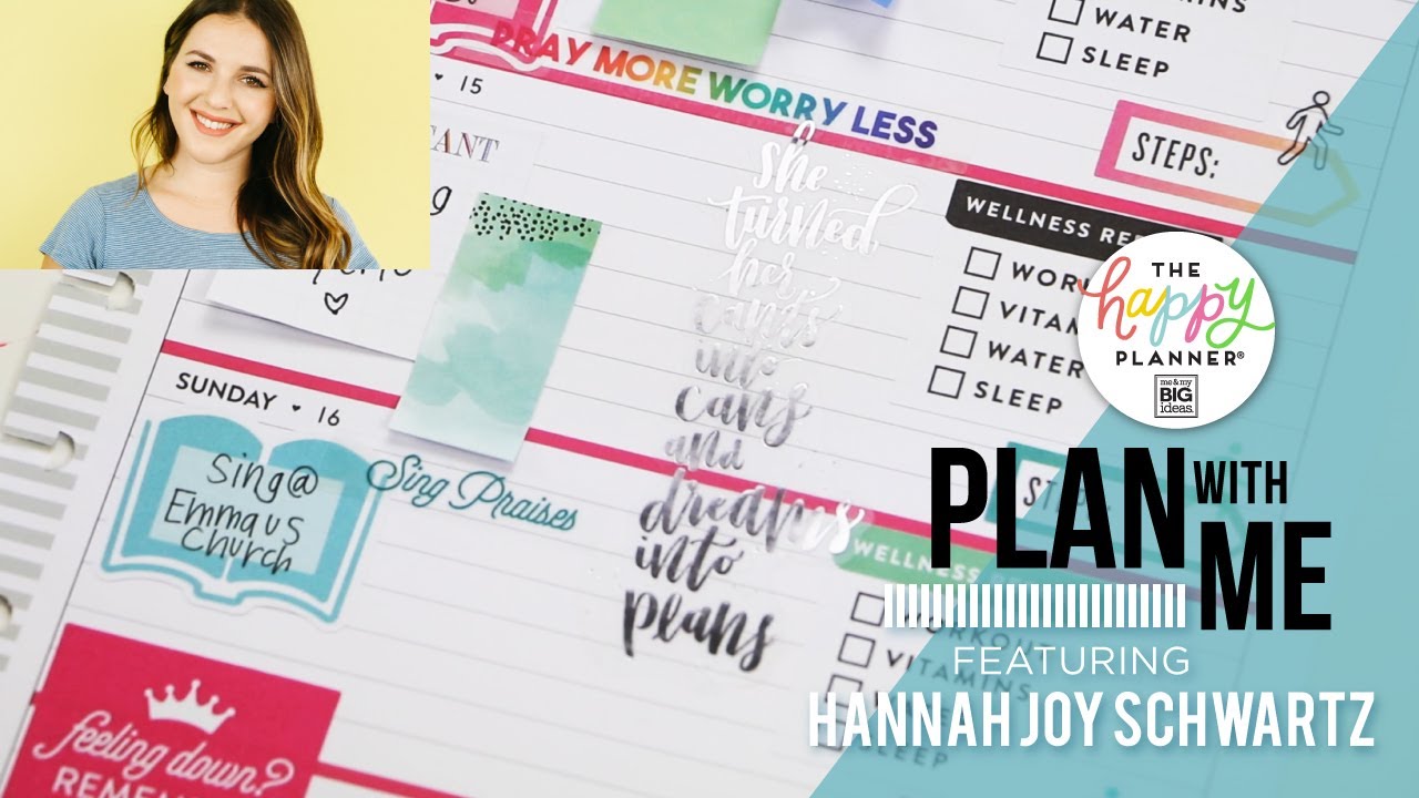 Plan With Me! in the Horizontal Happy Planner® // Feat. Hannah Joy ...