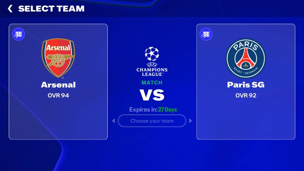 UEFA Champion Leagues Arsenal vs PSG Full Match - YouTube