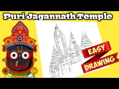 puri Jagannath temple drawing|| puri Jagannath mandir drawing||puri ...