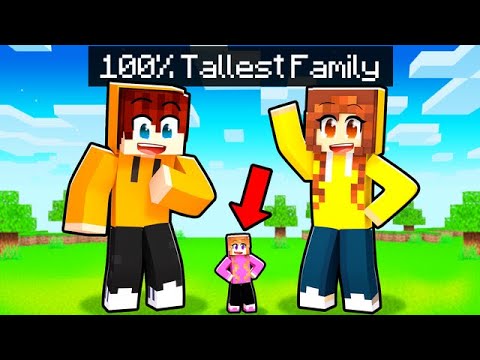 Adopted by the TALLEST FAMILY in Minecraft! - YouTube