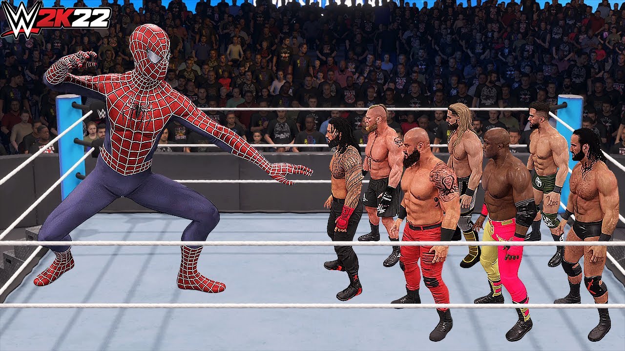 Giant Spider-Man vs Mini WWE Superstars! - WWE 2K22 - YouTube