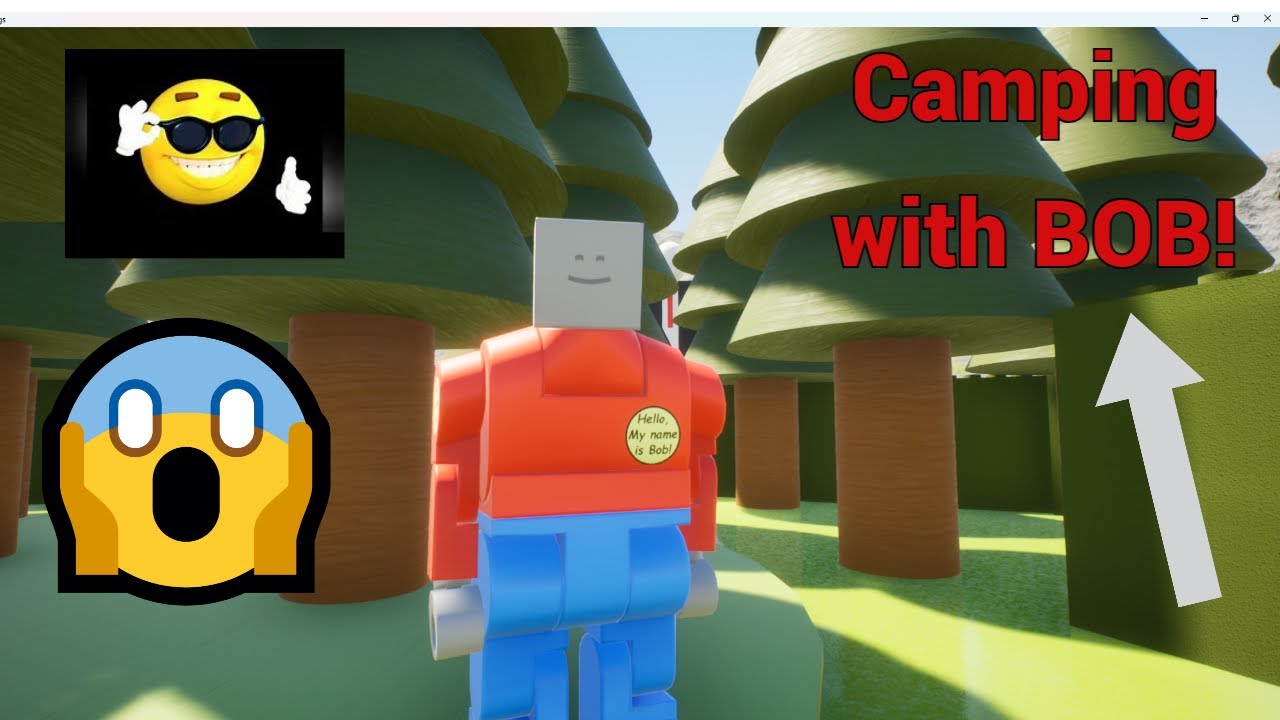 Bob goes camping in a haunted forest! - YouTube