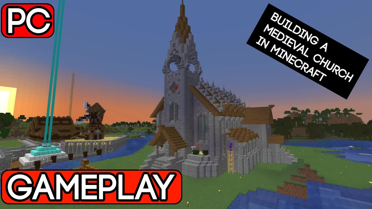 Building a Medieval Church in Minecraft - YouTube