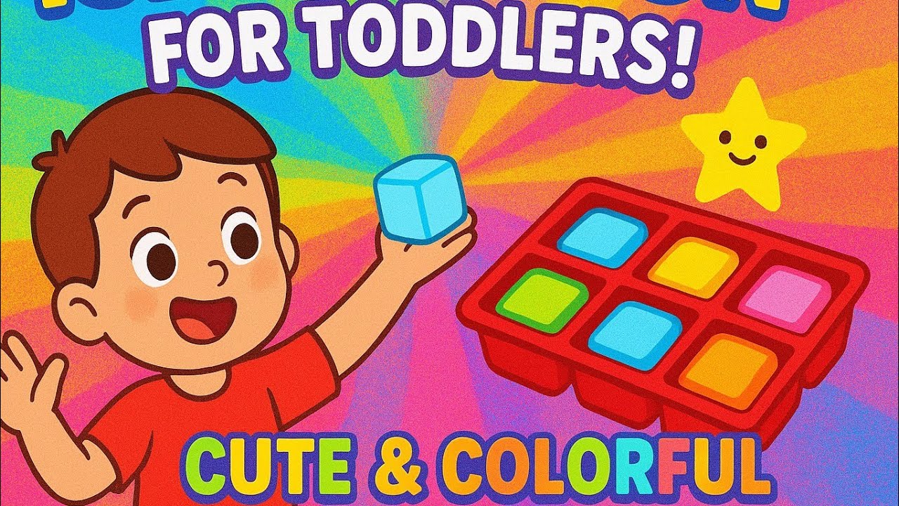 Ice Cube Fun for Toddlers! Cute & Colorful 🎵 ️ - YouTube