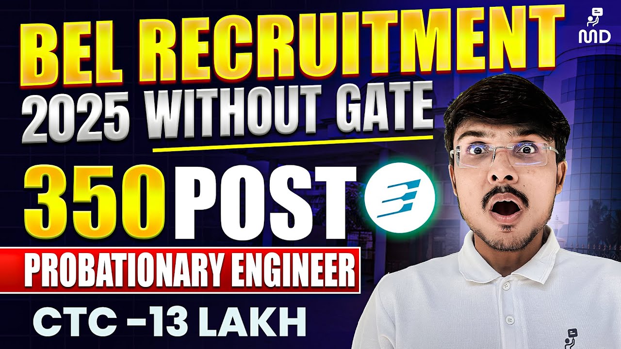 BEL PO Recruitment Out ! Without GATE ! Bumper Vaccancy ! Permanent Job ! CTC-13LPA ! - YouTube