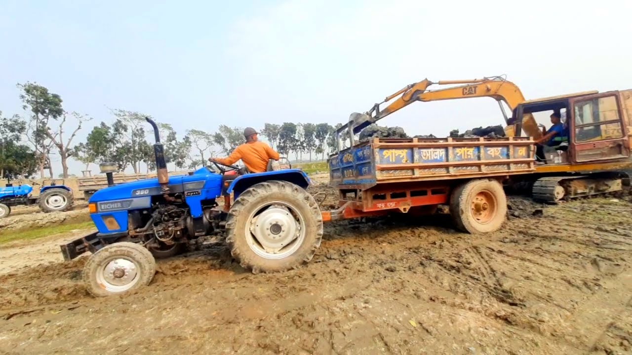 eicher 380 tractor video in open field | tractor stunt | tractor video ...