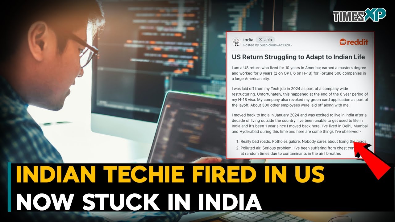 Indian Techie Fired in the US now stuck in India - YouTube