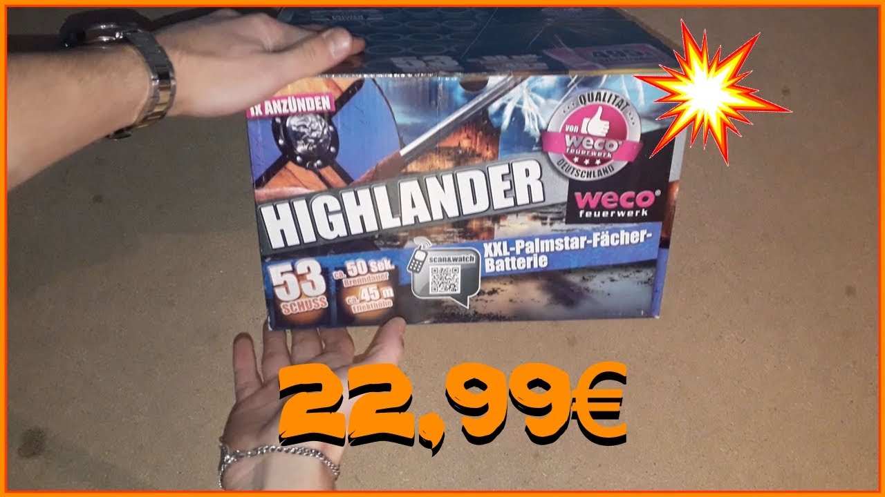 Weco Highlander (2019er Charge) | GreatFireworks - YouTube