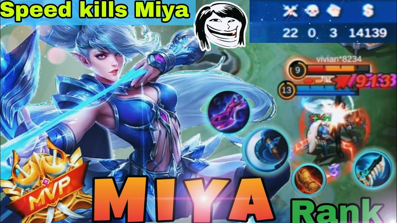 Miya!! speed kills Miya | mobile legends miya skill | mobile legends ...